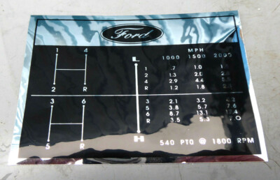 SHIFT PATTERN - 6 SPEED ADHESIVE DECAL / BADGE COMPATIBLE WITH FORD ...