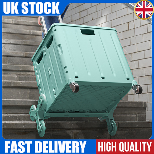 Folding Boot Cart Shopping Trolley Case Storage Box w/Wheels Foldable ...