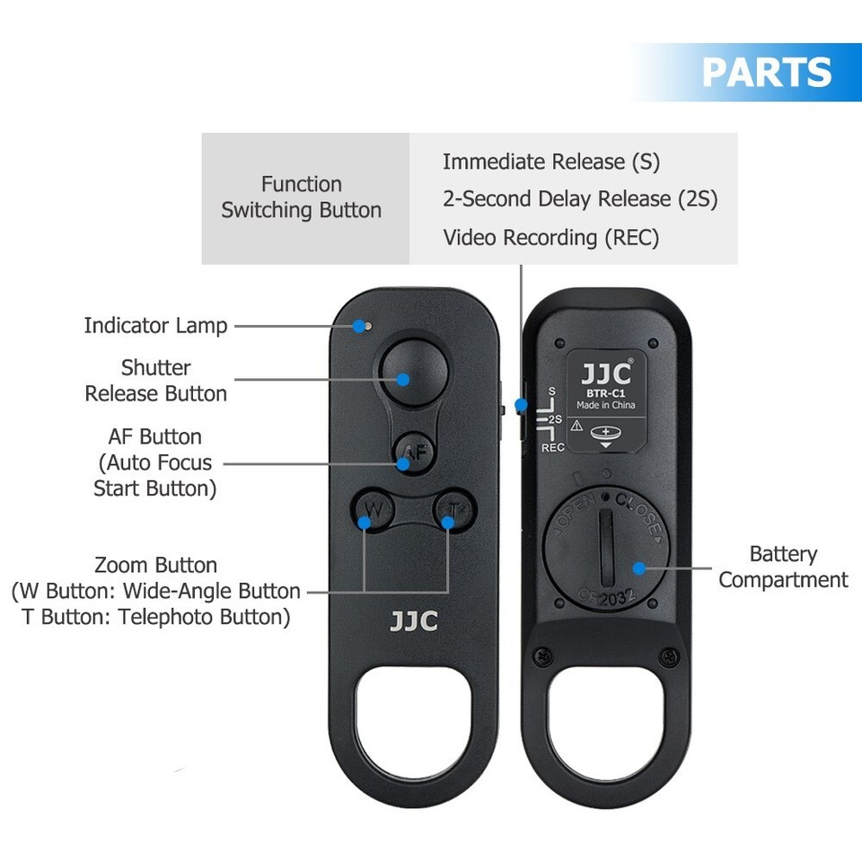 Bluetooth Wireless Remote Control for Canon EOS RP R3 R7 R10 R6 Mark II ...