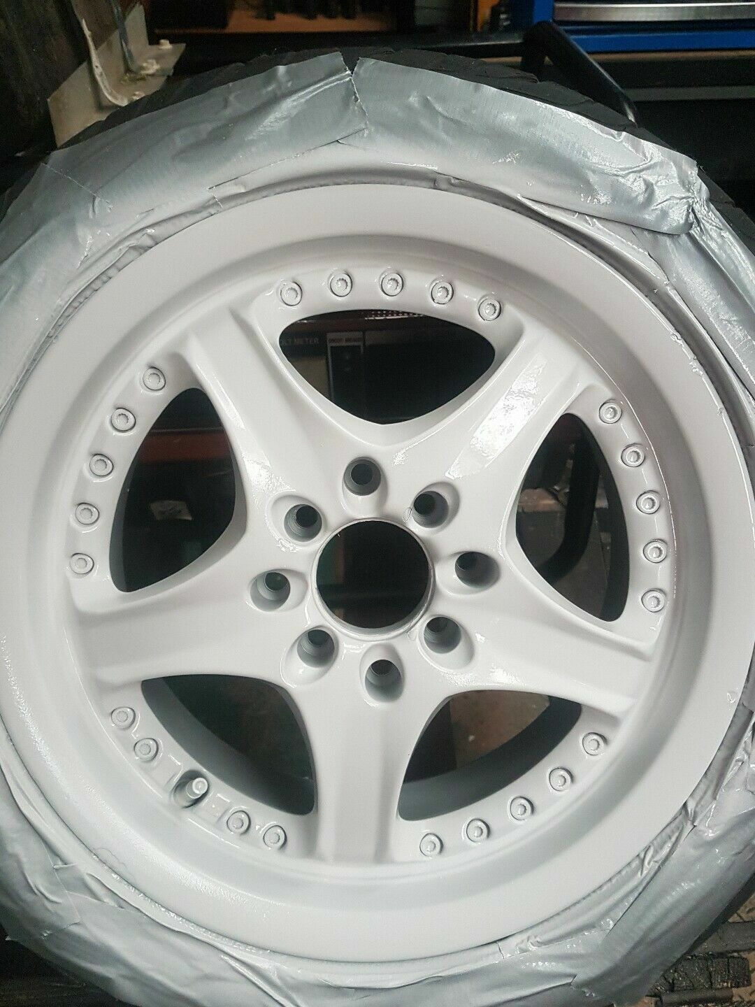 6 x 450ml CarJoy Premium Gloss White Removable Rubber Paint Wheel Rim ...