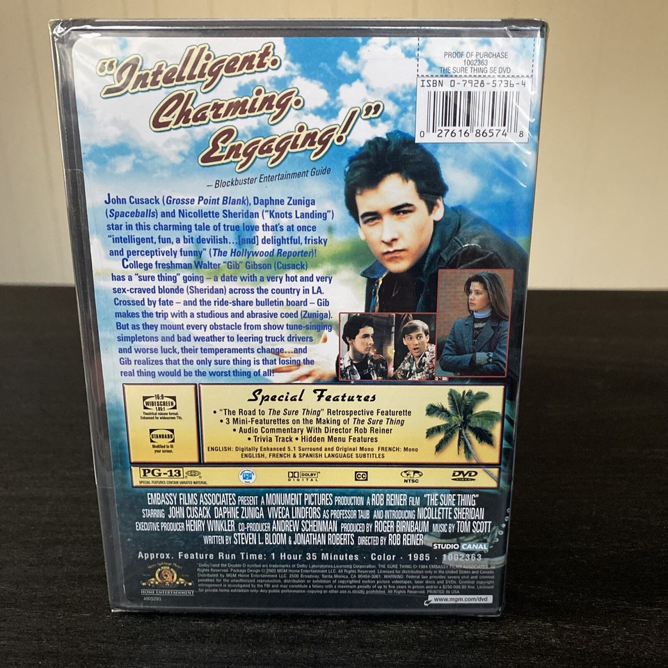 The Sure Thing (DVD, 1984, Special Edition) New Sealed 27616865748| eBay