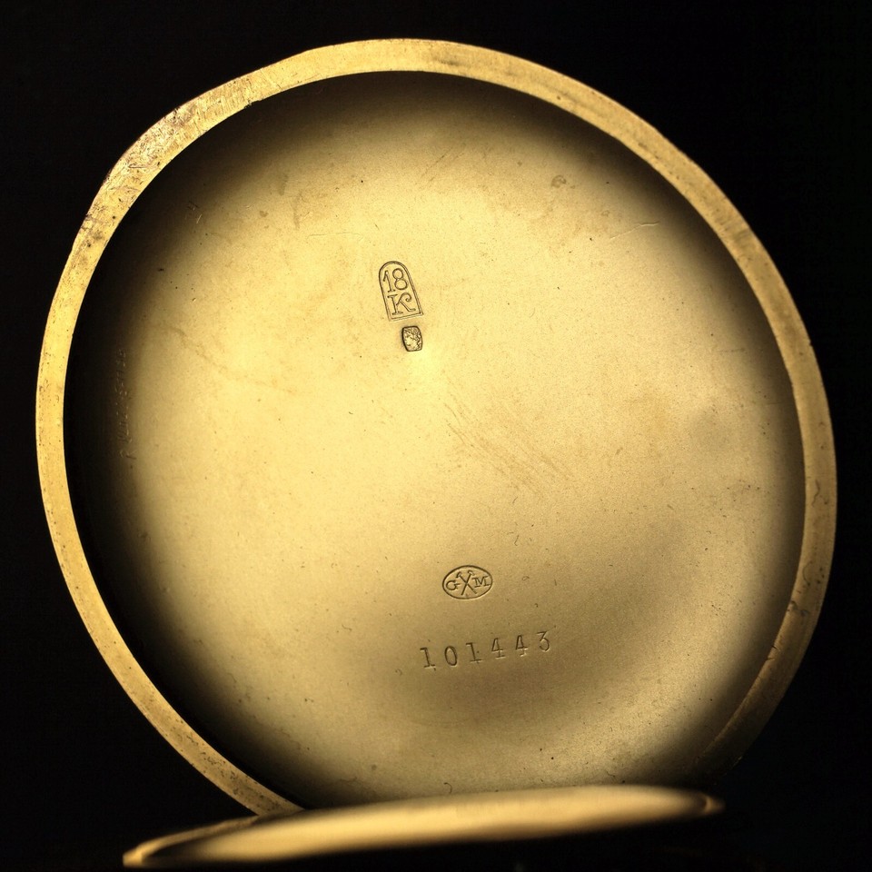 Amazing 1910 Solid 18K Gold Minute Repeater Chronograph Pocket ...