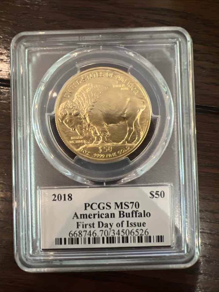 2018 1 oz Gold Buffalo MS70 PCGS First Day of Issue Mercanti Signed | eBay