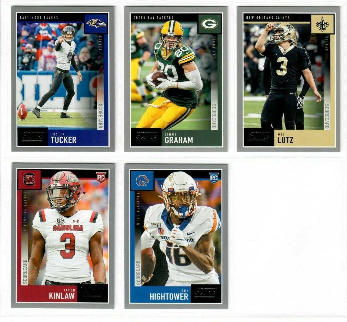 2020 Panini Score Football SILVER SHOWCASE You Pick TUCKER LUTZ GRAHAM ...