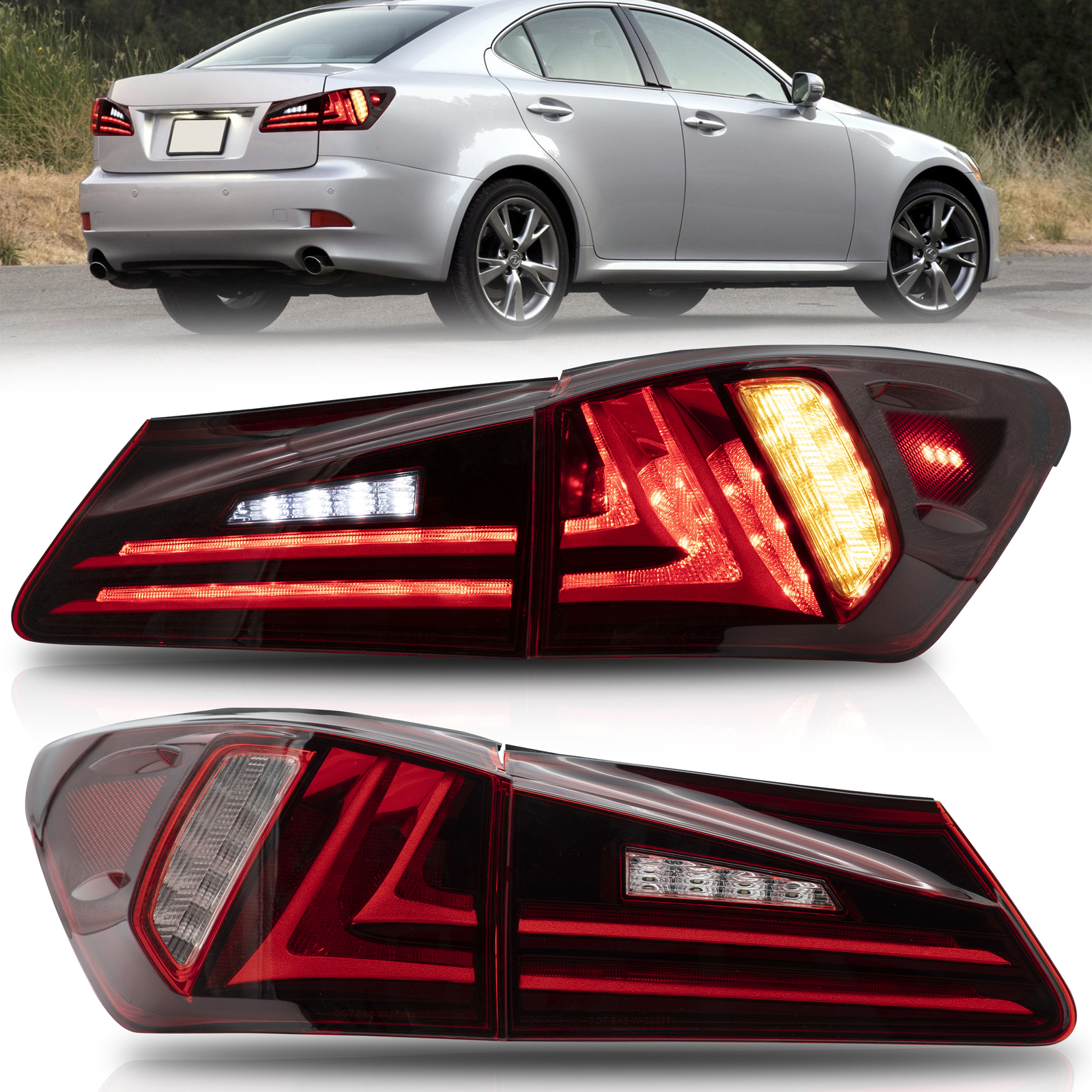 LED Headlights+Tail lights For 06-2012 Lexus IS250/350 IS F Sequential ...