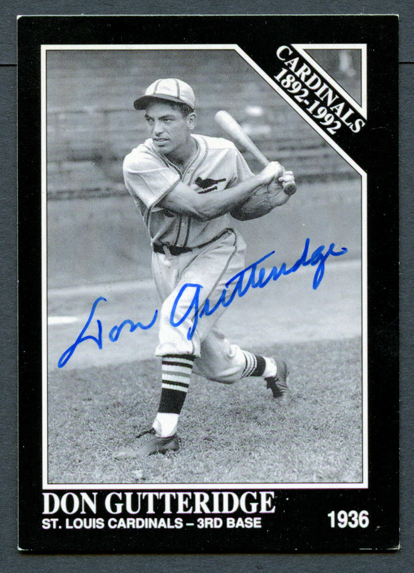 Don Gutteridge #636 signed autograph 1992 Sporting News Conlon ...