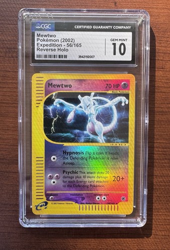 Pokémon TCG Mewtwo Expedition Base Set 56/165 Reverse Holo Rare CGC 10 ...