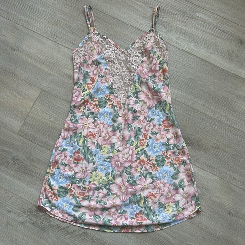 Vintage Victoria’s Secret Gold Label Floral Lace Satin Slip Chemise ...