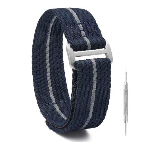 Nylon Watch Band - Hook and Loop Fasteners Soft Watch Strap 20mm 20mm-M ...