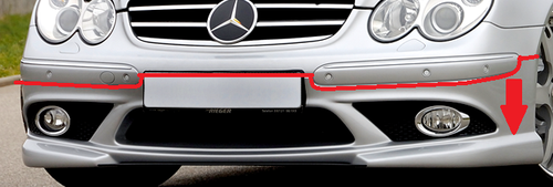 Rieger OEM Front Sport Bumper For Mercedes-Benz 2003-2005 W209 CLK ...