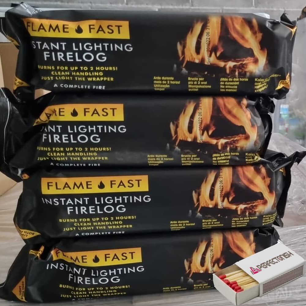 Flamefast Eco Friendly Instant Lighting Smokeless Firelogs In Multiple ...