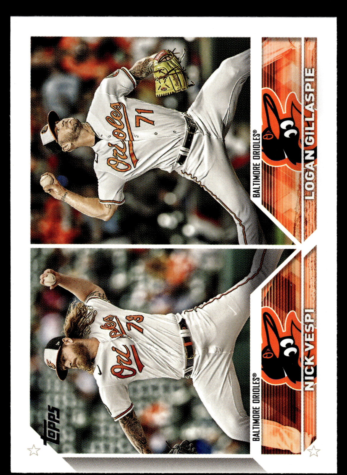 2023 Topps Update #US322 Nick Vespi / Logan Gillaspie Rookie Baltimore ...