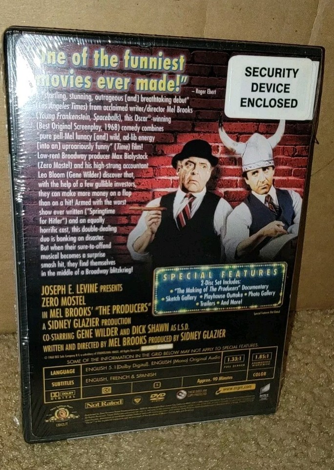 The Producers DVD 2-Disc Set, Deluxe Version New & Sealed Gene Wilder ...