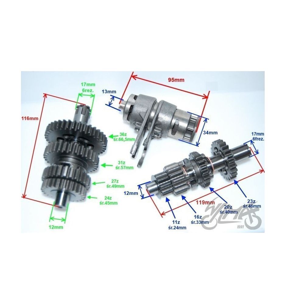 Getriebe 4T Motor 139FMB 50cc, 70cc, 110cc (komplett) | eBay.de