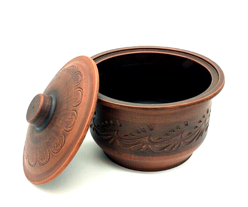 Keramiktopf aus rotem Lehm Topf Auflauftopf Gartopf Kochtopf 3 L | eBay.de