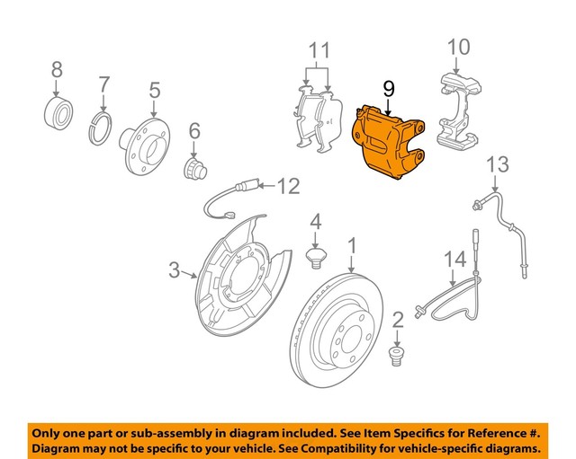 07-13 BMW 328i Rear Left Brake Caliper OEM 34216768697 for sale online ...