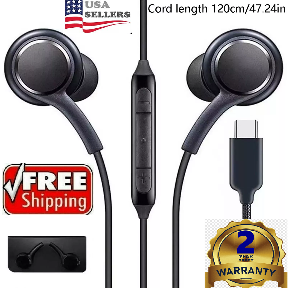2 pack Samsung Galaxy AKG USB-C Headphones Wired Type C Earbuds | eBay