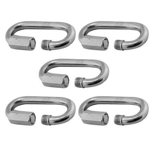 Stainless Steel Quick Link Chain Connectors Set of 5 for Various Uses ...