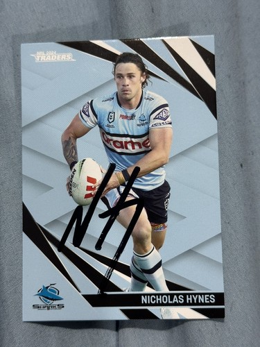 Signed Nicho Nicholas Hynes Cronulla Sharks 2024 NRL Traders Card | eBay