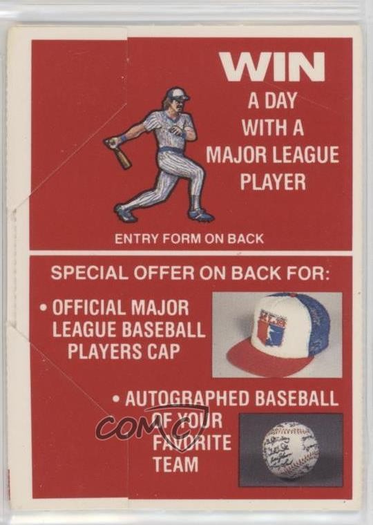 1986 Meadow Gold Super Stars Cal Ripken Jr (Name Misspelled as Ripkin ...