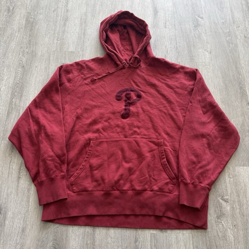 Nike Philadelphia Phillies Hoodie Center Swoosh Size XXL 2XL Red ...
