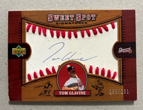 2002 SWEET SPOT SIGNATURES #TG TOM GLAVINE AUTO #’D 150/291 AUTOGRAPH ...