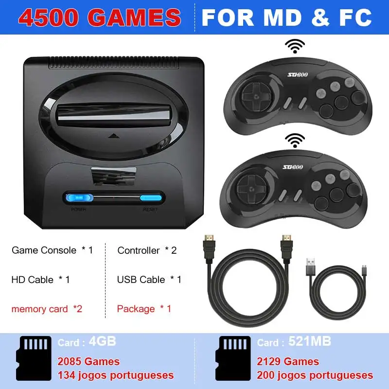 16-Bit Sega Mega Drive/Genesis Console with HDMI Output for Retro ...