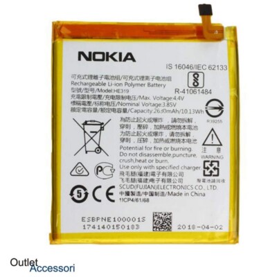 Nokia Batteria originale HE319 per NOKIA 3 TA-1020 TA-1028 TA-1032 Pila ...