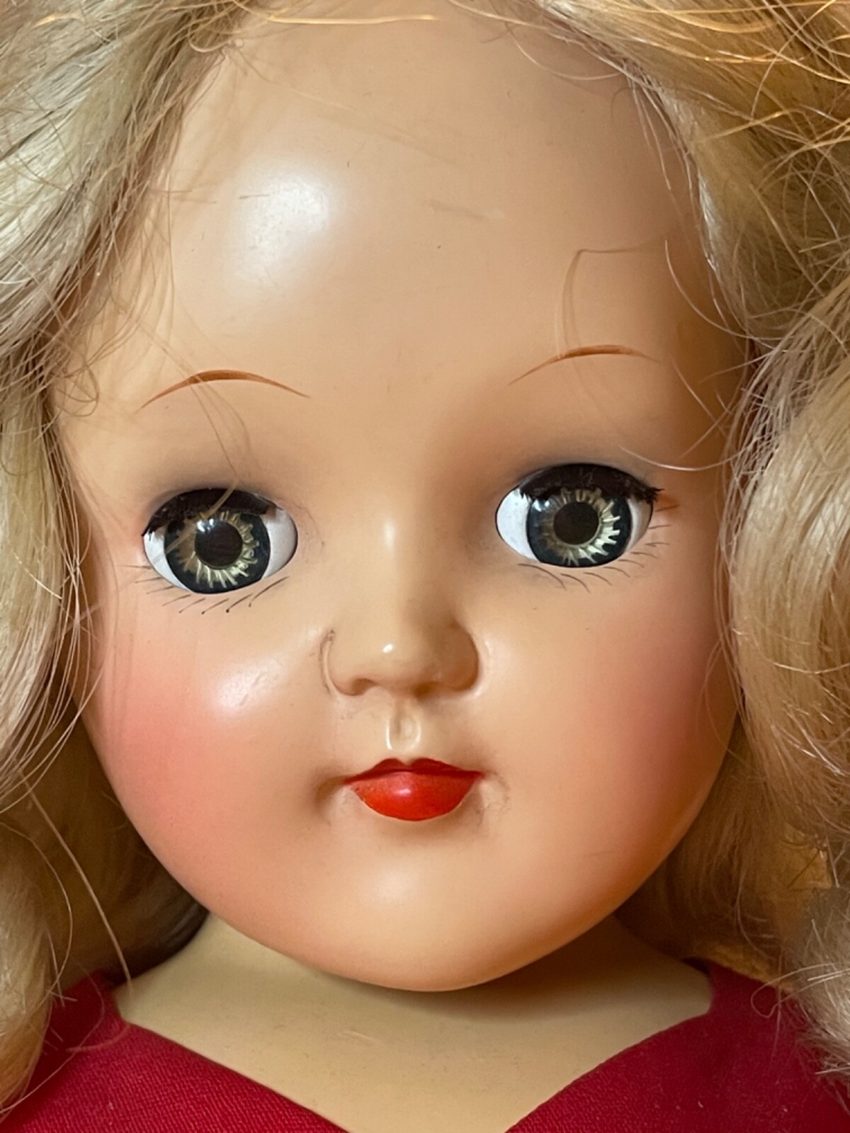 Vintage 1952 Ideal Mary Hartline P-91 Doll 16” w/ Original Red Dress | eBay