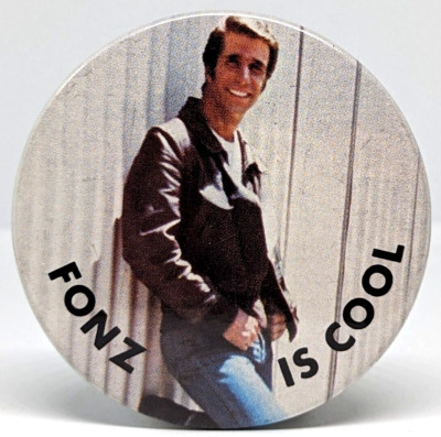 Vtg FONZ Fonzie Henry Winkler Happy Days TV Actor 1977 Fictional Badge ...