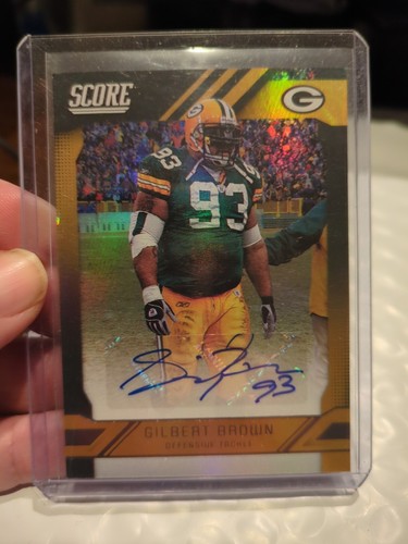 Gilbert Brown 2019 Panini Score Ink Foil Autograph #SI-GB Auto Green ...