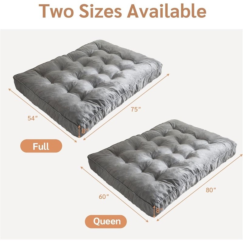 8 Inches Futon Mattress Full Size Thick Futons Sofa Couch Bed Floor ...