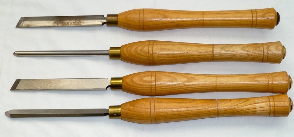 4 Robert Sorby Woodturning Tools--Skew Chisels, Gouge, Parting Tool | eBay