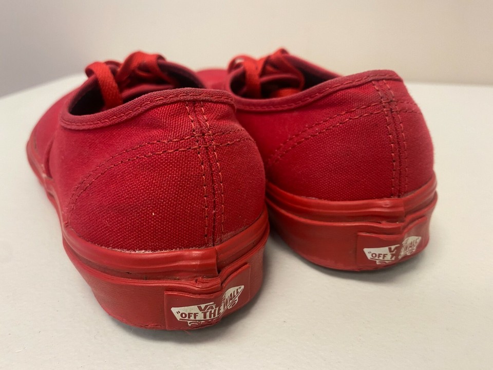 Mens 4 / Womens 5.5 Vans Red Canvas Shoe | eBay
