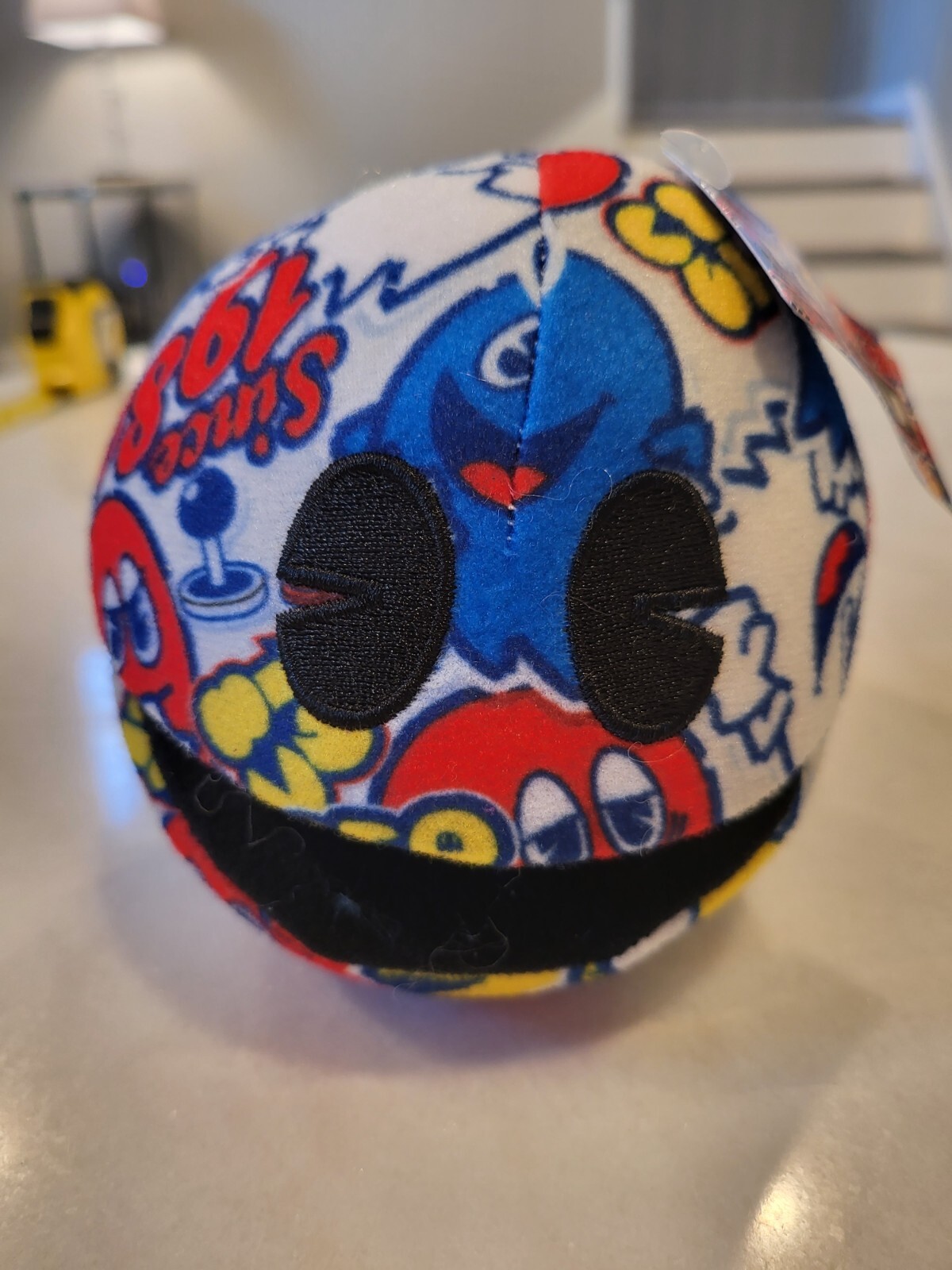 Pac-Man Sticker Bomb Plush 5" Toy Stuffed Doll Pacman 80"s Figure White ...
