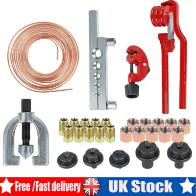 25ft Brake Lines Repair Kit Copper Pipe Flaring Tool Cutter 3/16 ...