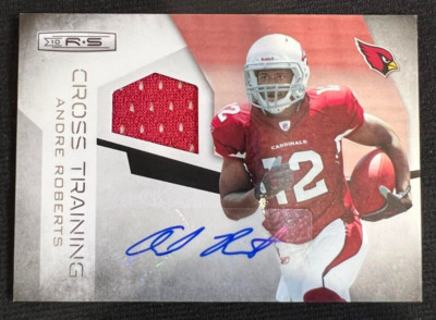 ANDRE ROBERTS 2010 Panini Rookies & Stars AUTO JERSEY Rookie Card RC ...