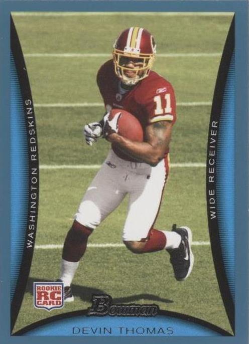 2008 Bowman - Devin Thomas #205 Blue /500 (RC) for sale online | eBay