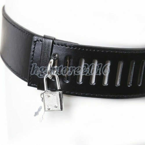 Women Leather pants Chastity belt device body harness fetter lock ...