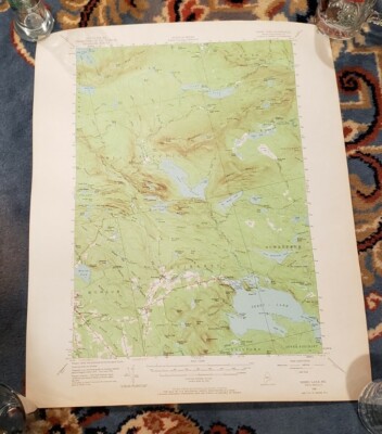 Sebec Lake Maine 1950 Original Vintage USGS Topo Map 21x17 inches | eBay
