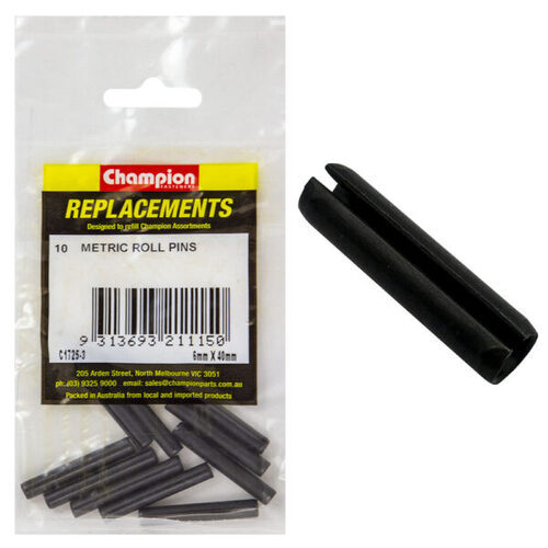 Champion C1725-3 Metric Roll Pin 6 x 40mm - 10/Pack | eBay