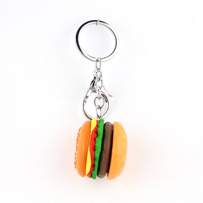 Women Men Simulation for Key Chain for Key Ring Pendant Hamburger for ...