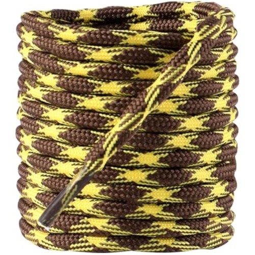 2 Pair Round Wave Shape Shoelaces Non Slip Boot Laces Heavy Duty Climb ...