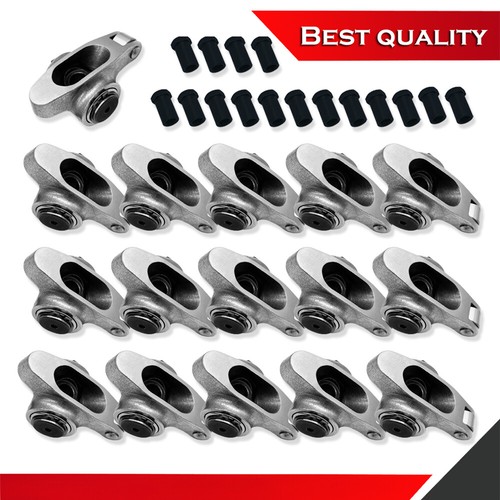 Suit Chevy SBC 305 400 Roller Rocker Arms 1.5 Ratio 3/8" Stud Stainless ...