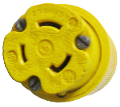 GE - General Electric Yellow L5--20A amp 125 volt Plug NEMA L5-20P Twist lock | eBay