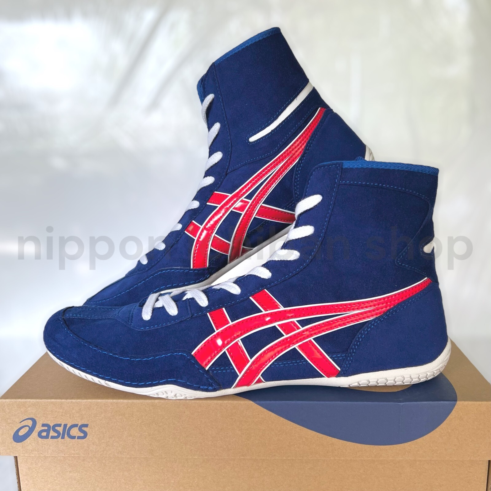 【In stock】ASICS Wrestling Shoes 1083A001 EX-EO TWR900 Blue x Red x ...