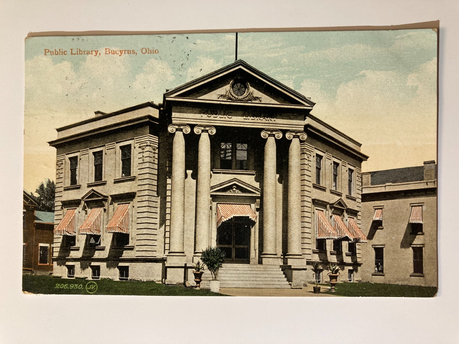 1909 Public Library Building Bucyrus Ohio Valentine Postcard | eBay