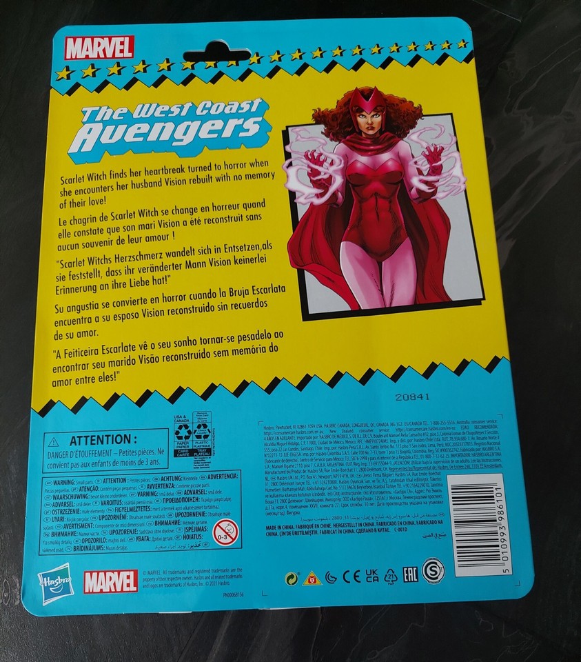 Marvel Legends Retro Scarlet Witch MOSC : The West Coast Avengers | eBay