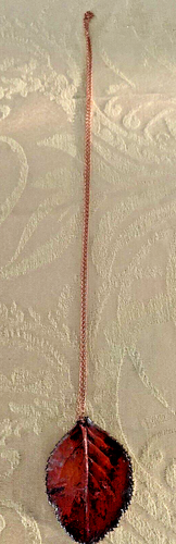 VINTAGE COPPER COATED LEAF ON COPPER COLOR CHAIN | eBay