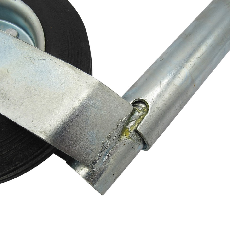 Heavy Duty Jockey Wheel 34MM (Metal Rim Wind Up Handle Trailer Caravan ...